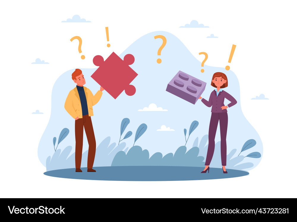 Misunderstanding couple disagreements different Vector Image