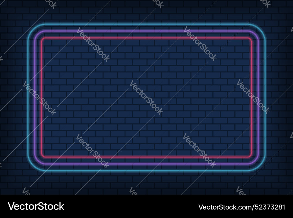 Neon frame Royalty Free Vector Image - VectorStock