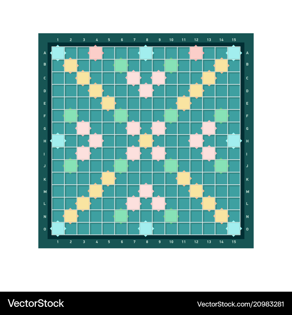 Scrabble or erudite square board design with grid Vector Image