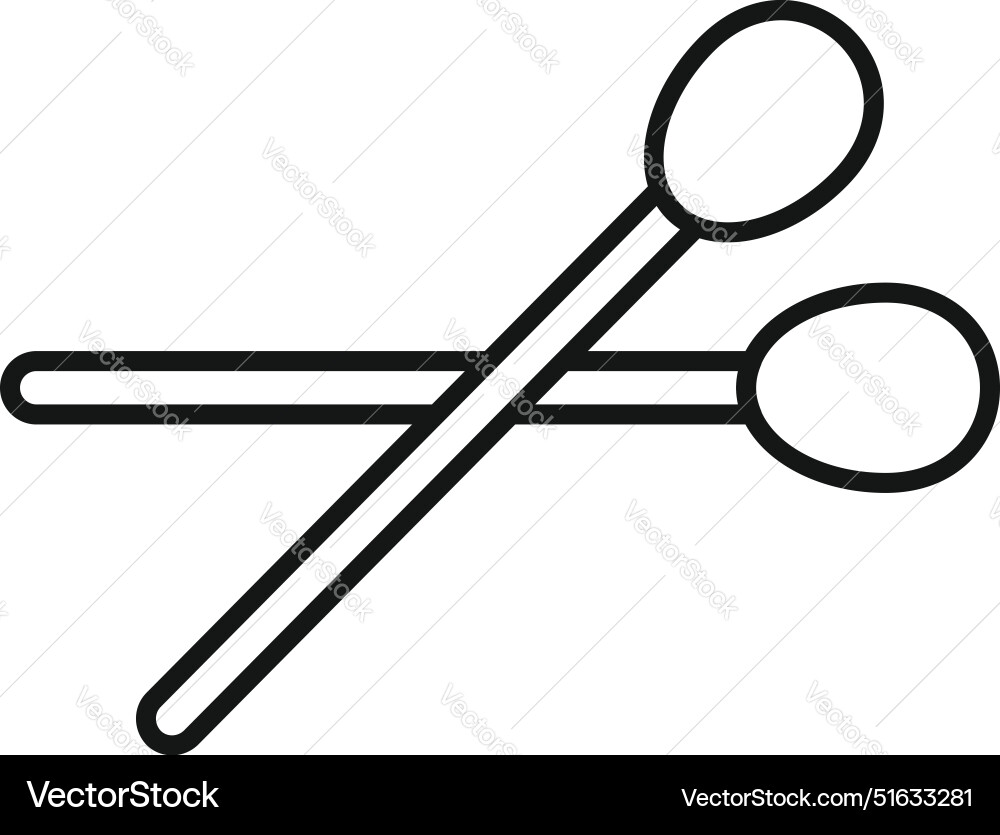 Two cotton buds crossing each other for ear Vector Image