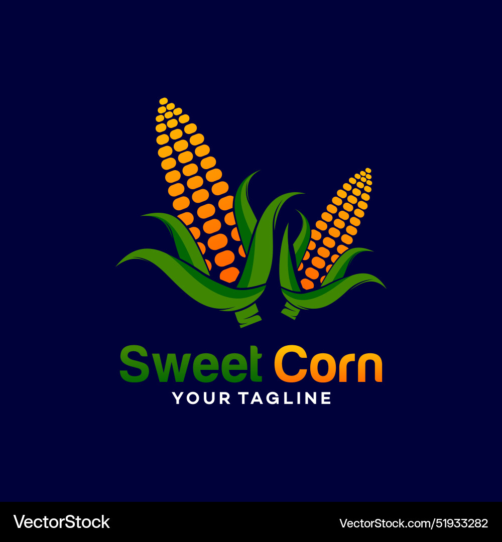 Creative corn logo symbol design Royalty Free Vector Image