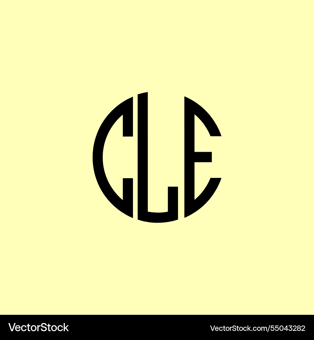 Creative rounded initial letters cle logo Vector Image