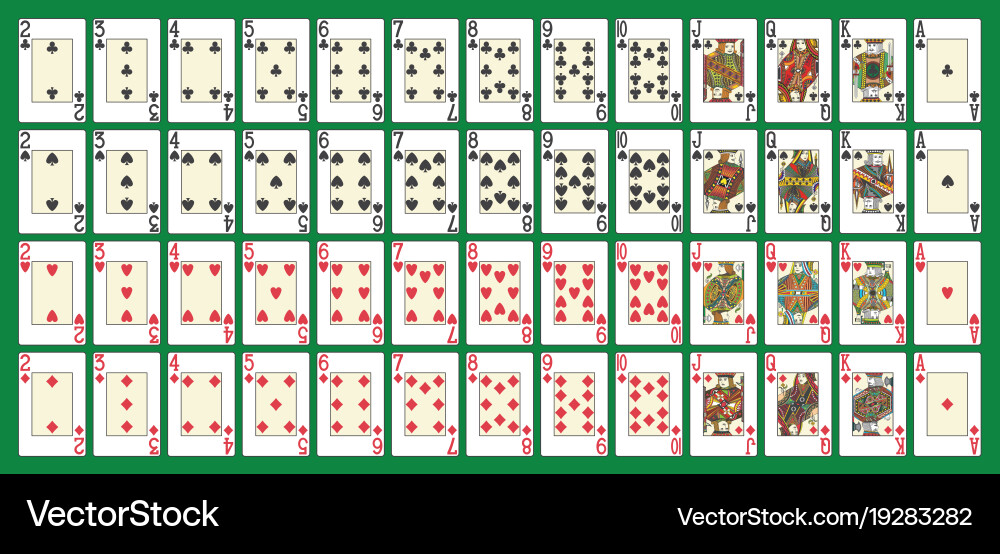 Full poker deck Royalty Free Vector Image - VectorStock