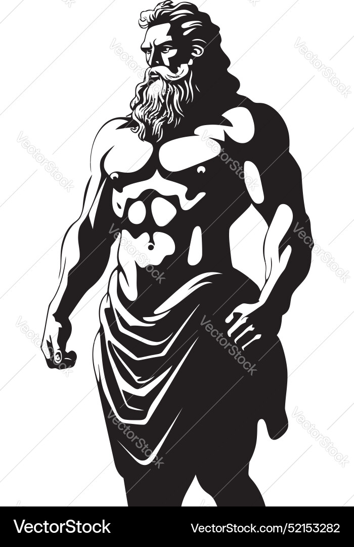 Mighty warrior hercules symbolic emblem legendary Vector Image