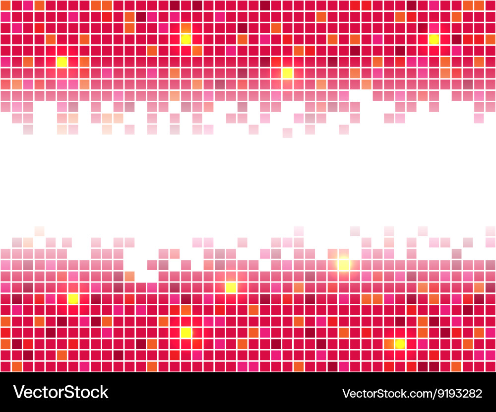 Red Pixel Mosaic Background Royalty Free Vector Image