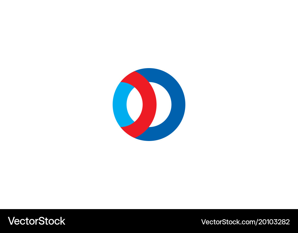 Round circle loop company logo Royalty Free Vector Image