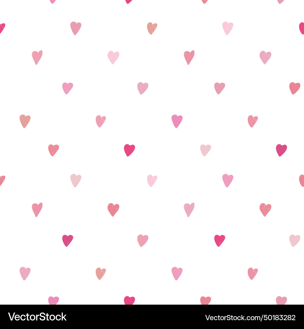 Seamless pattern of small pink hearts valentines Vector Image