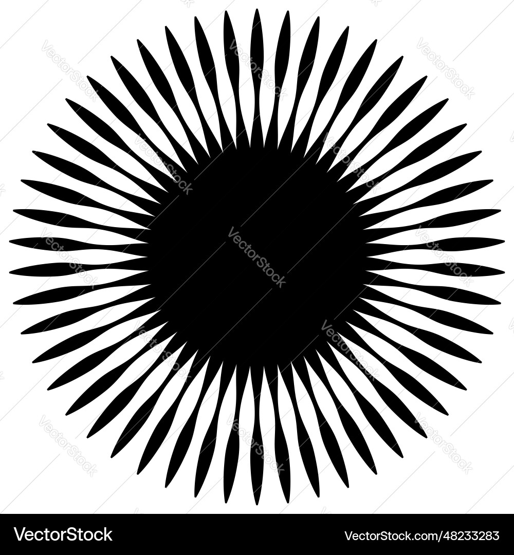 Bursting sun rays icon symbol radial sunset beams Vector Image