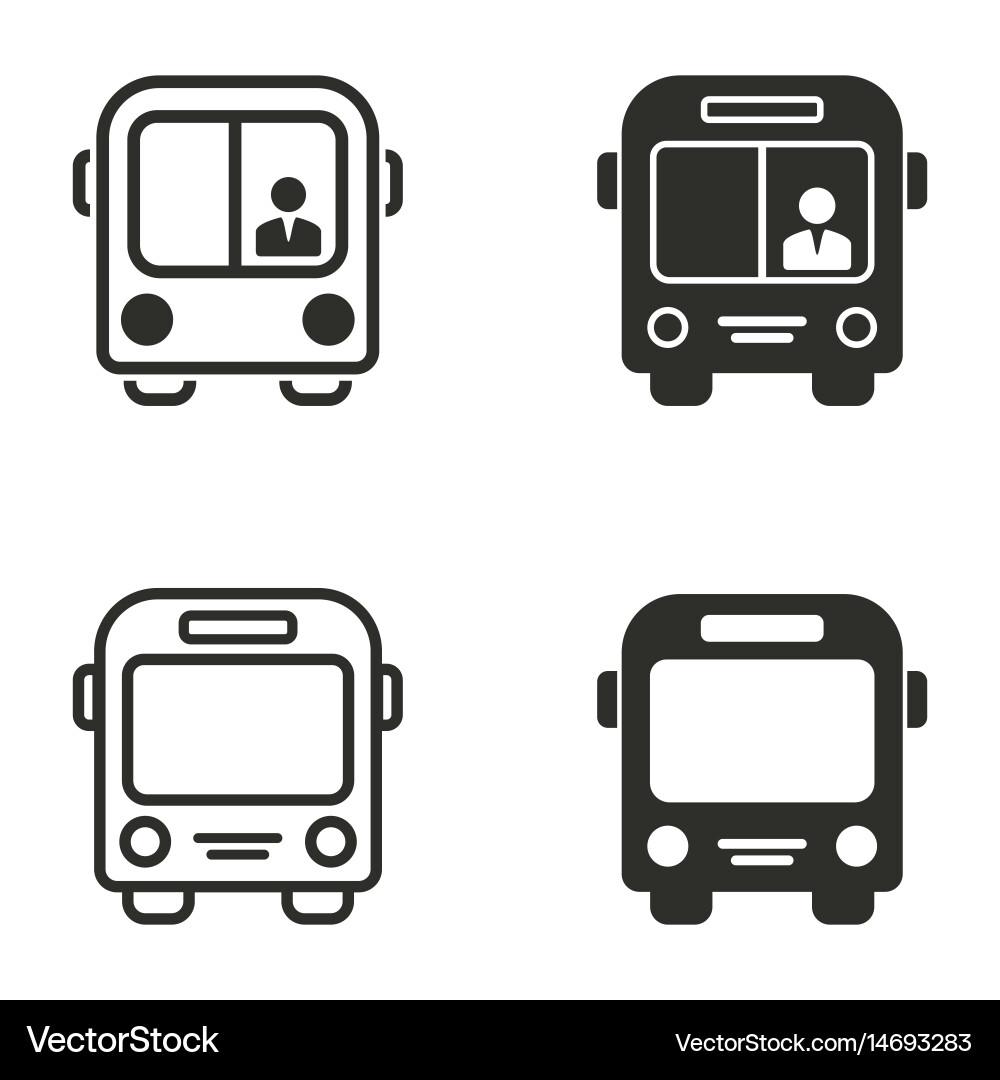 Bus icon set Royalty Free Vector Image - VectorStock