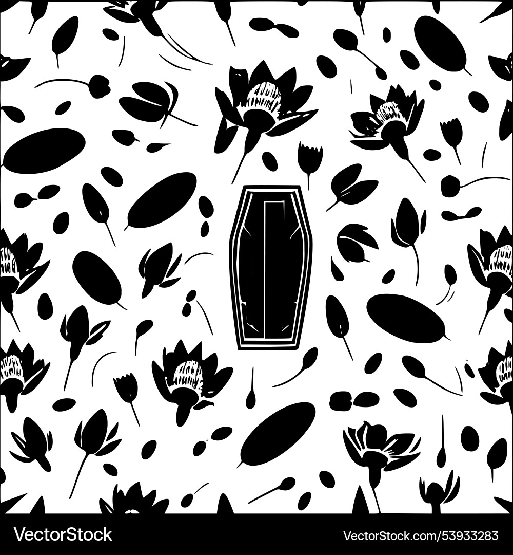 Coffin abstract pattern seamless Royalty Free Vector Image