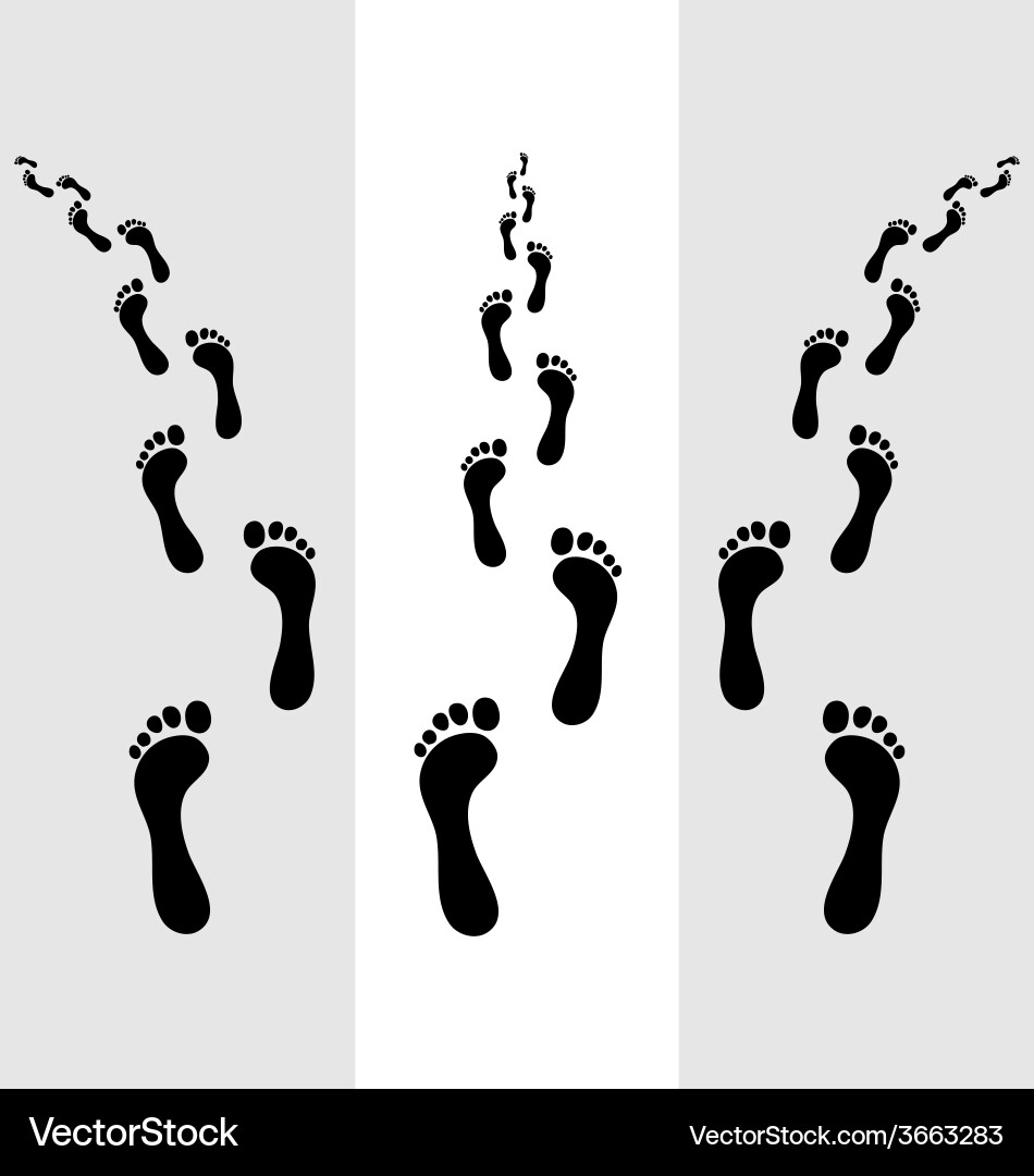 Footsteps Royalty Free Vector Image - VectorStock