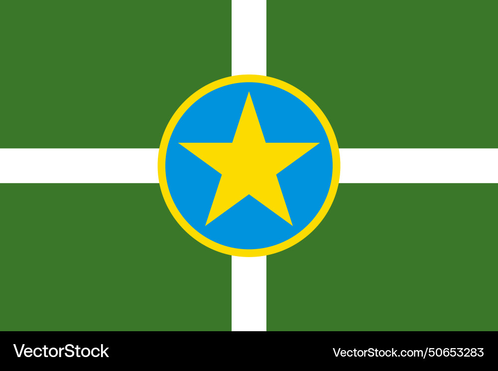 Jackson flag Royalty Free Vector Image - VectorStock