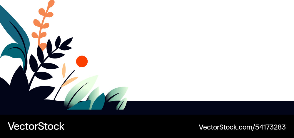 Nature and leaves border Royalty Free Vector Image