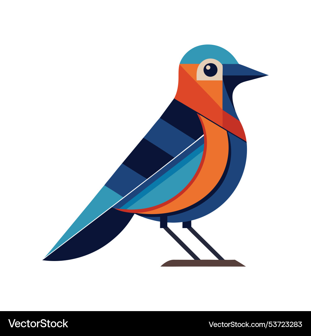 Vibrant kingfisher bird Royalty Free Vector Image
