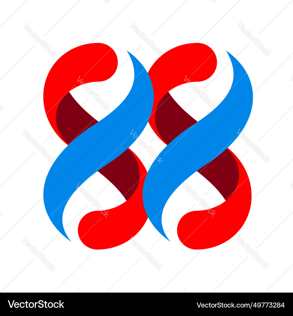 88 Number Symbol Logo Royalty Free Vector Image