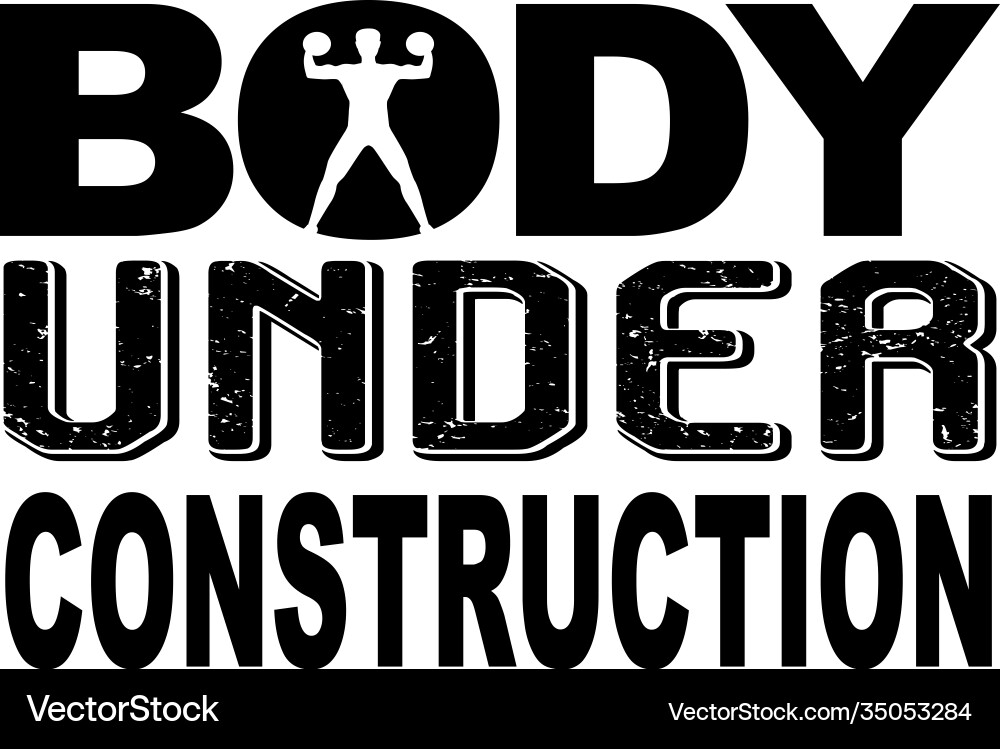 Body under construction on white background Vector Image