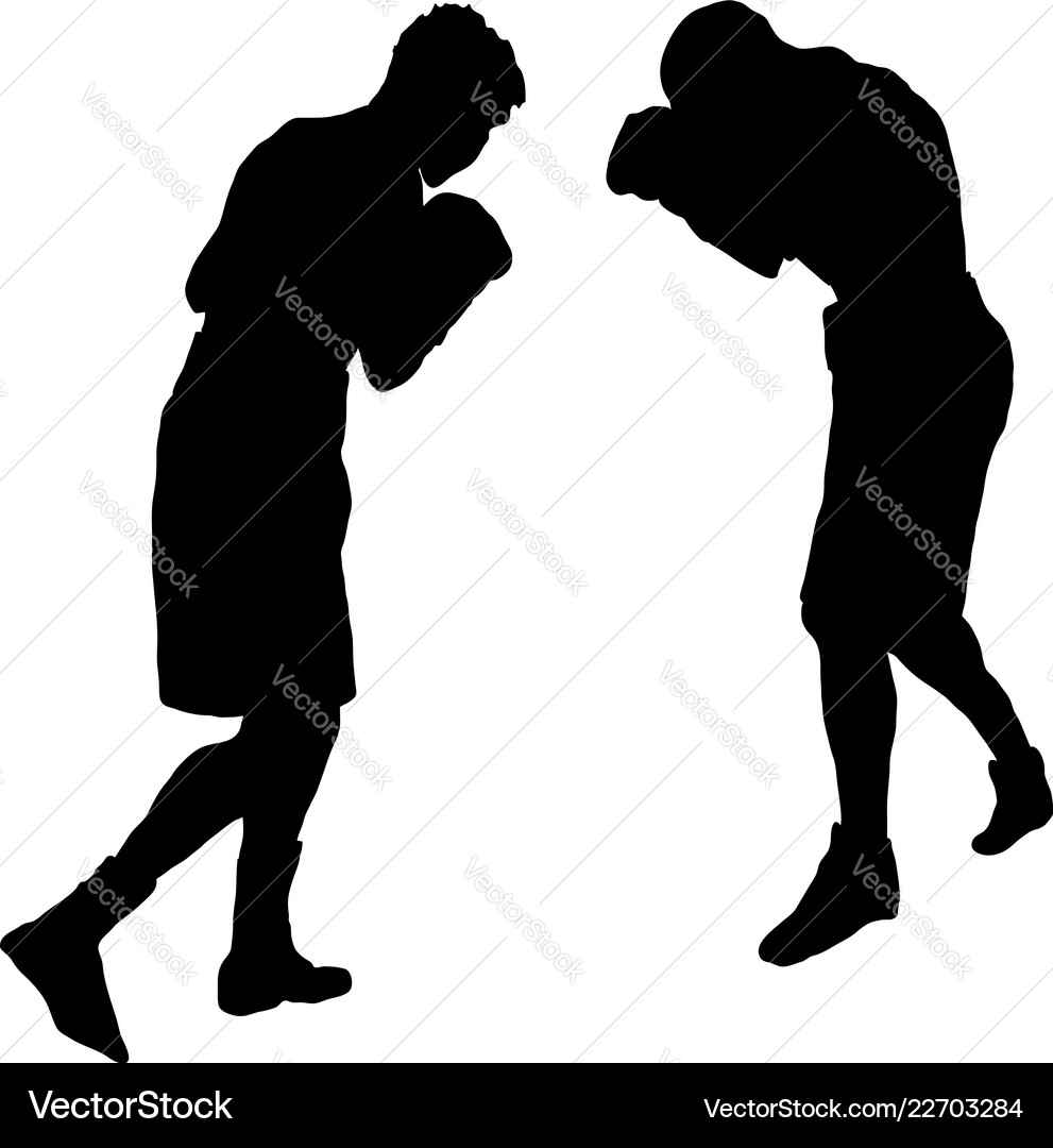 Boxing silhouette Royalty Free Vector Image - VectorStock