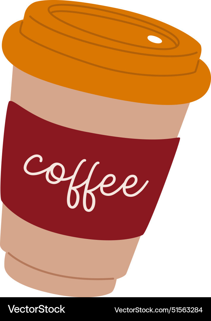 Coffee disposable cup Royalty Free Vector Image