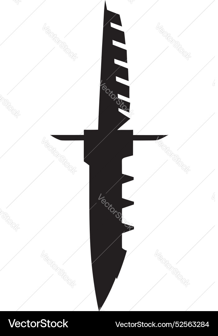 Gothic guerrilla sophisticated combat knife Vector Image