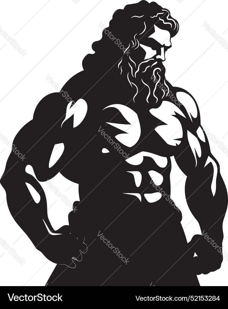 Herculean triumph emblematic design heroic icon Vector Image
