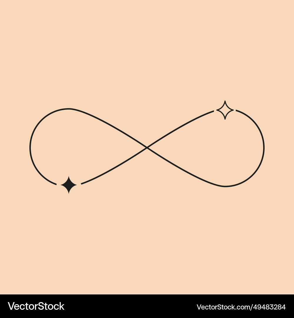 Orbiting Stars Infinity Royalty Free Vector Image