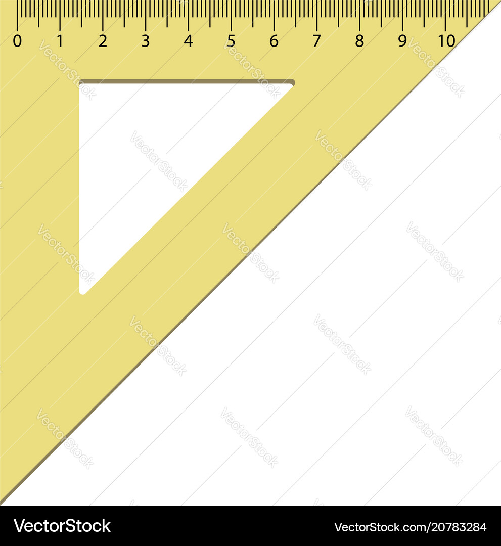 Plastic triangle icon realistic style Royalty Free Vector