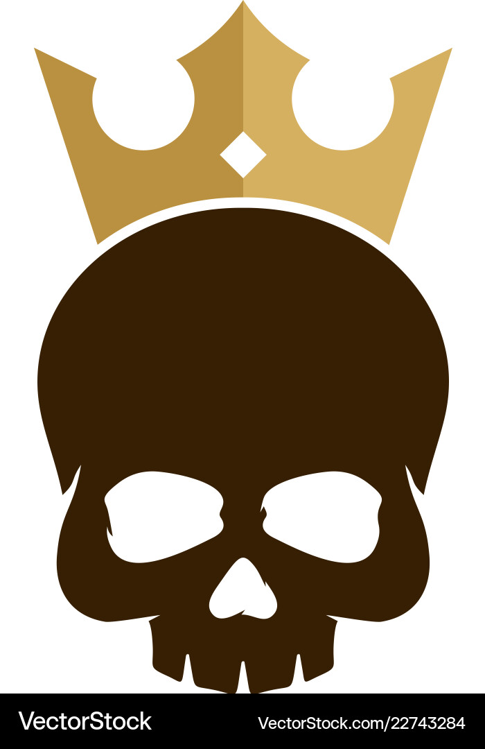 Skull king logo icon design Royalty Free Vector Image