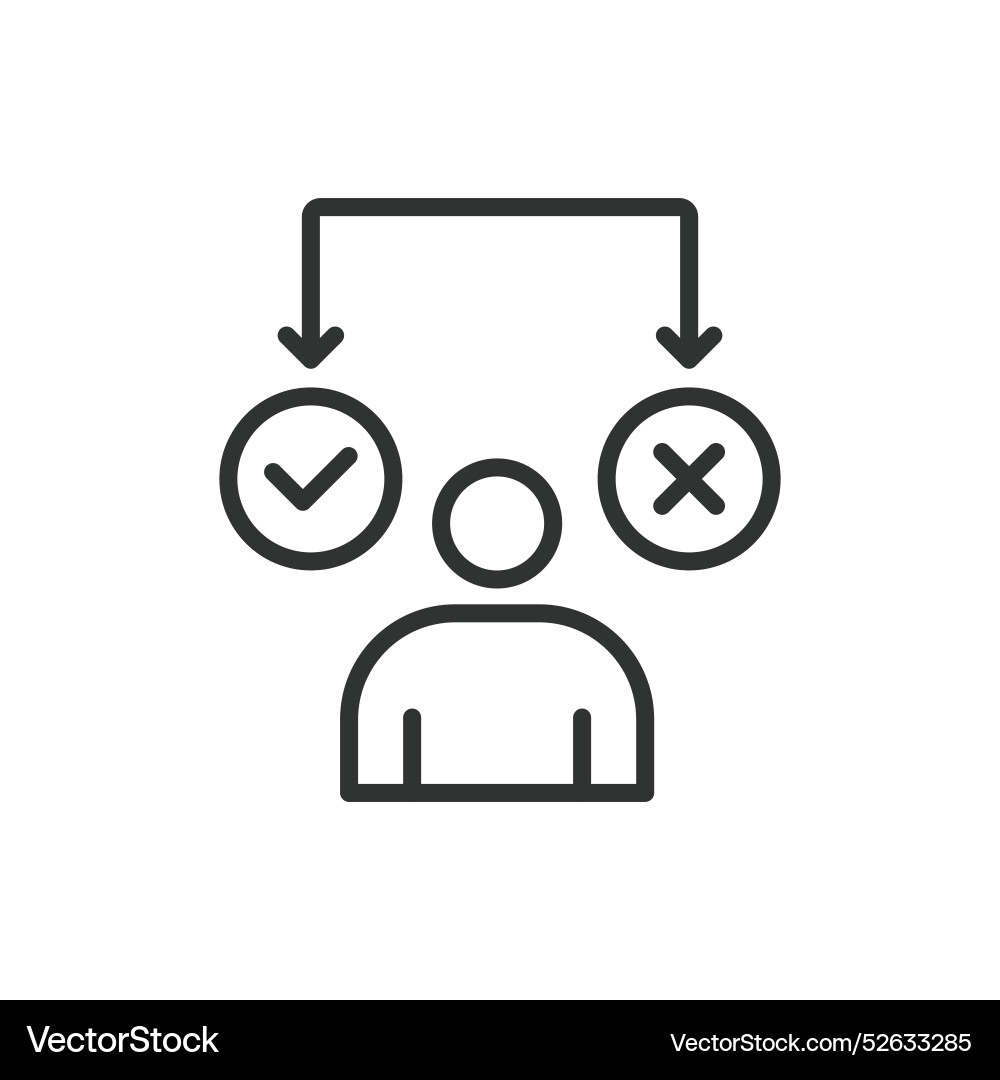 Behavior in line design actions conduct Royalty Free Vector