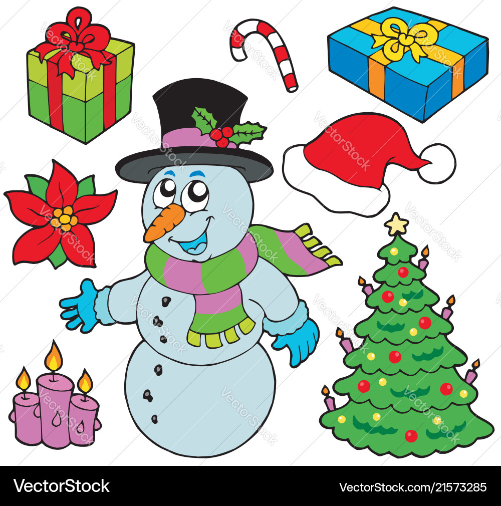 Christmas Art Collection Royalty Free Vector Image