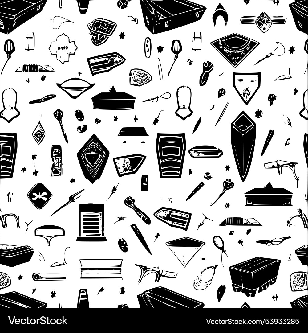 Coffin abstract pattern seamless Royalty Free Vector Image