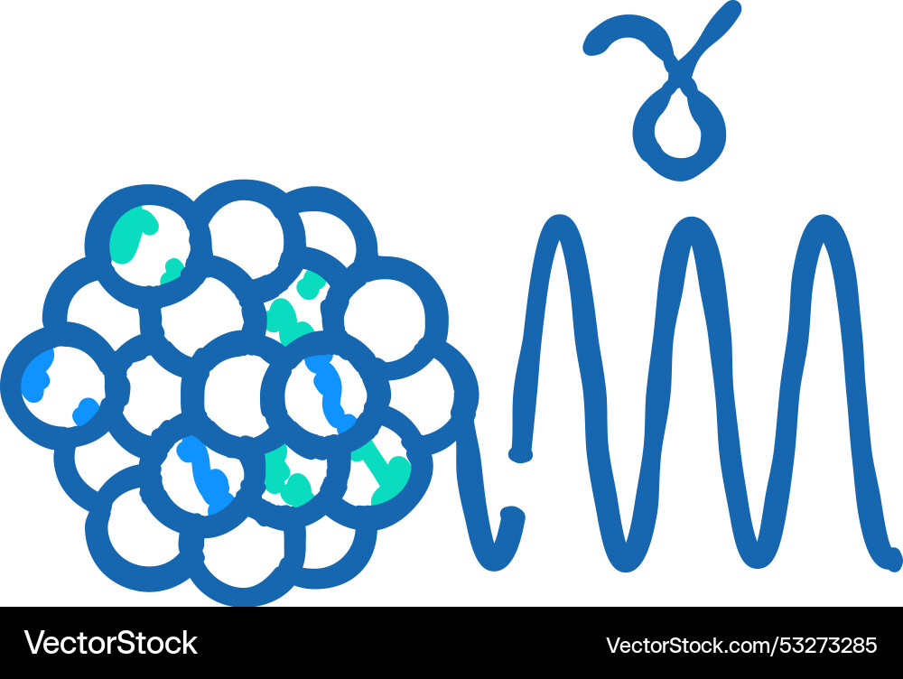Electromagnetic waves icon doodle Royalty Free Vector Image