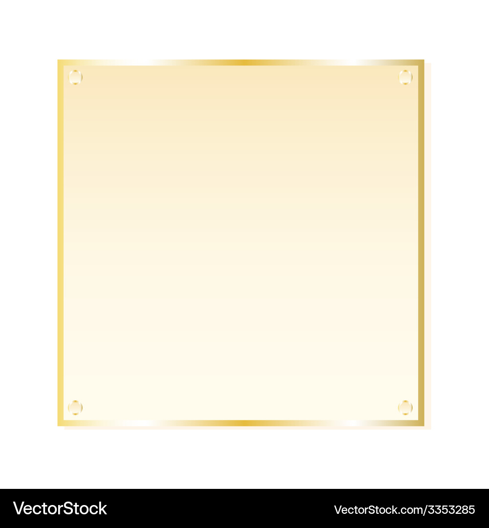Gold sticker isolated object Royalty Free Vector Image