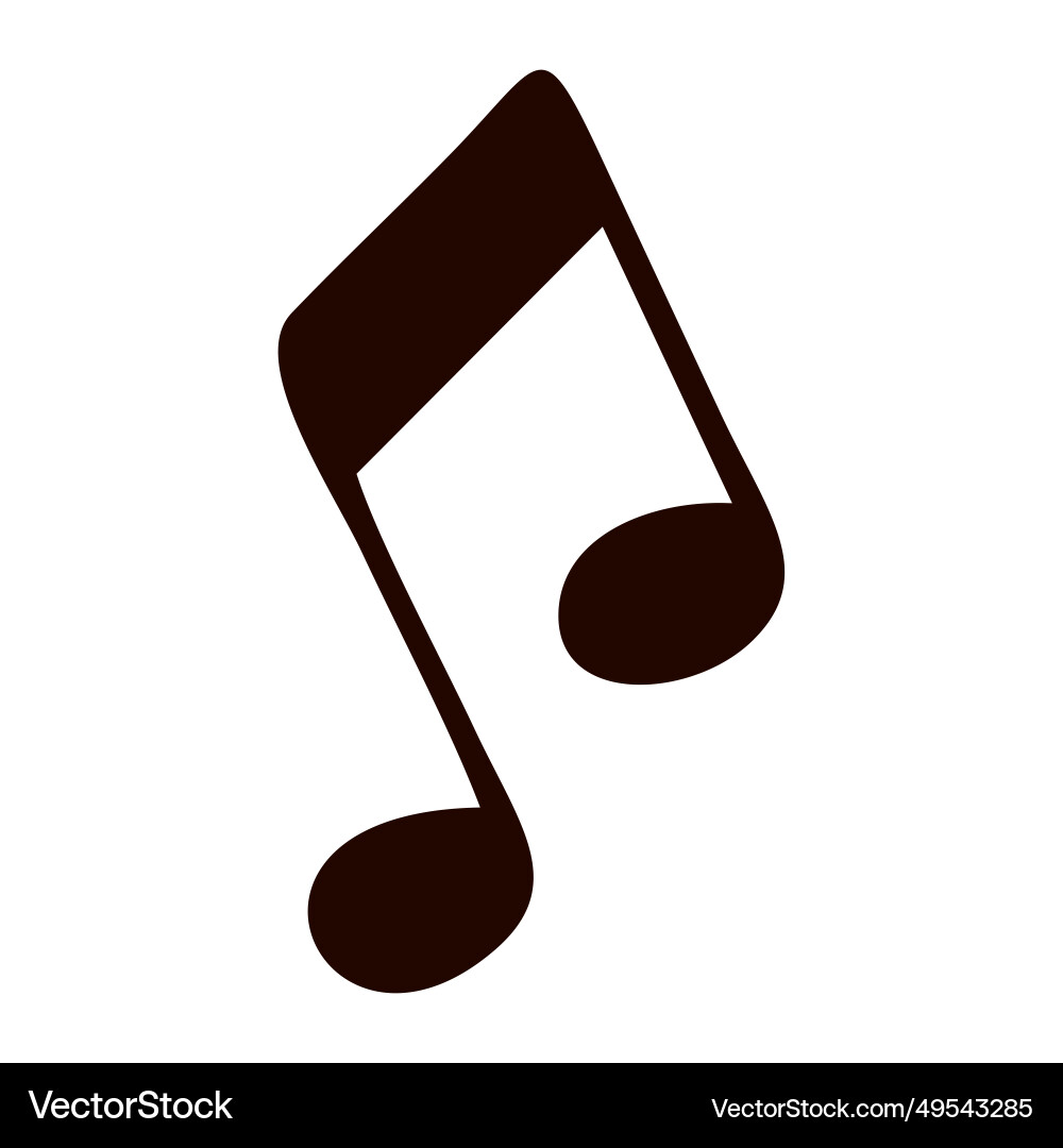 Music single bar note symbol Royalty Free Vector Image
