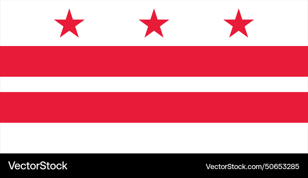 Washington dc flag Royalty Free Vector Image - VectorStock