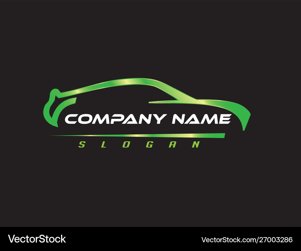 Car logo black background Royalty Free Vector Image