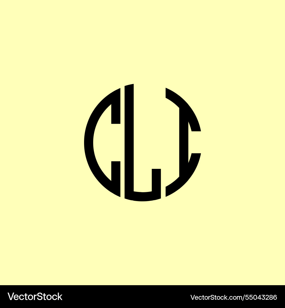 Creative rounded initial letters cli logo Vector Image