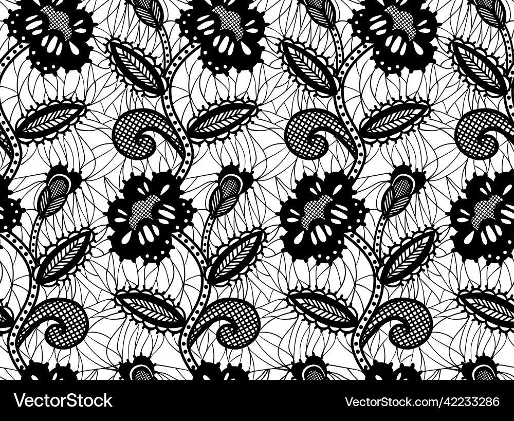Floral Lace Pattern - Elegant & Romantic Vector Image