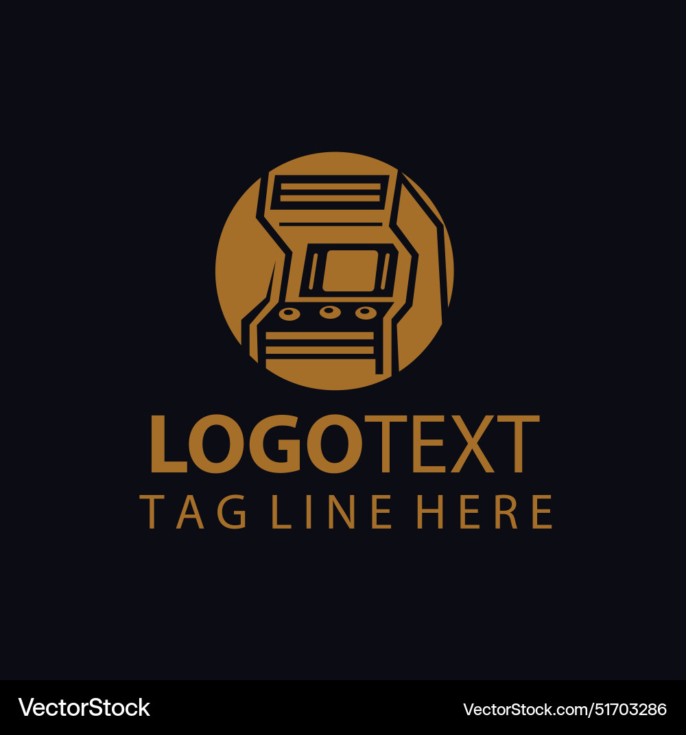 Gaming machine logo Royalty Free Vector Image - VectorStock