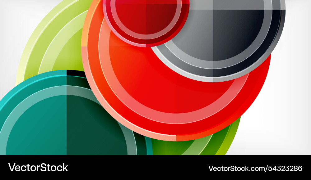Geometric design abstract background - circles Vector Image