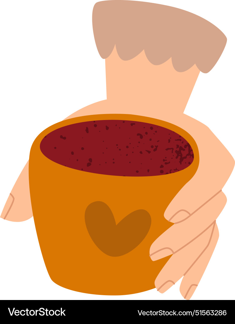 Hand holding coffee Royalty Free Vector Image - VectorStock