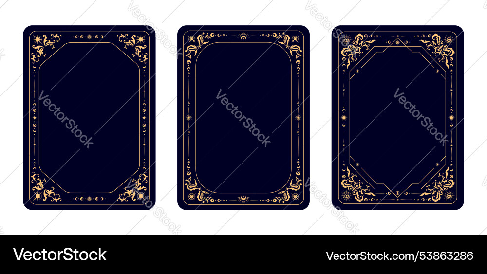 Magic esoteric tarot cards frames for decks covers