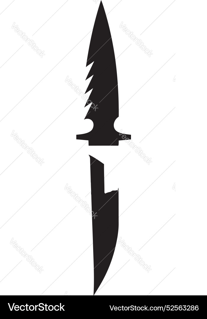 Mystic maneuver intriguing combat knife element Vector Image