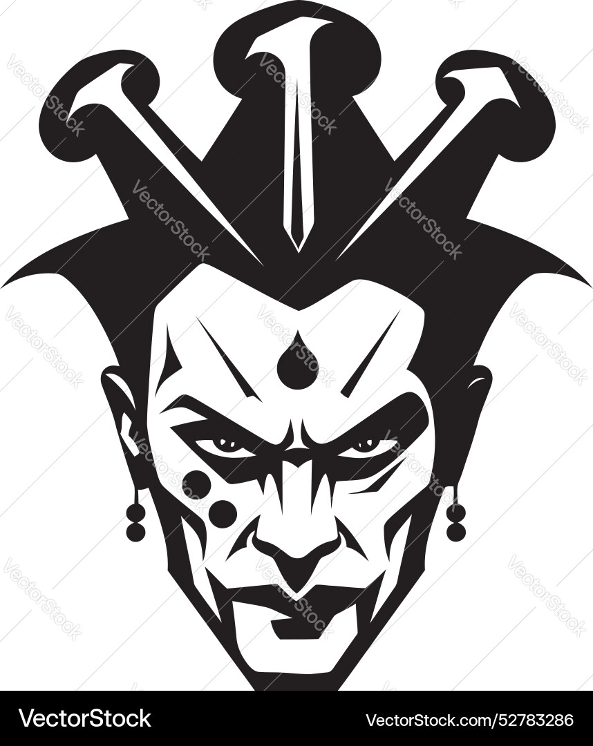 Nightmare nook haunting clown symbol icon Vector Image