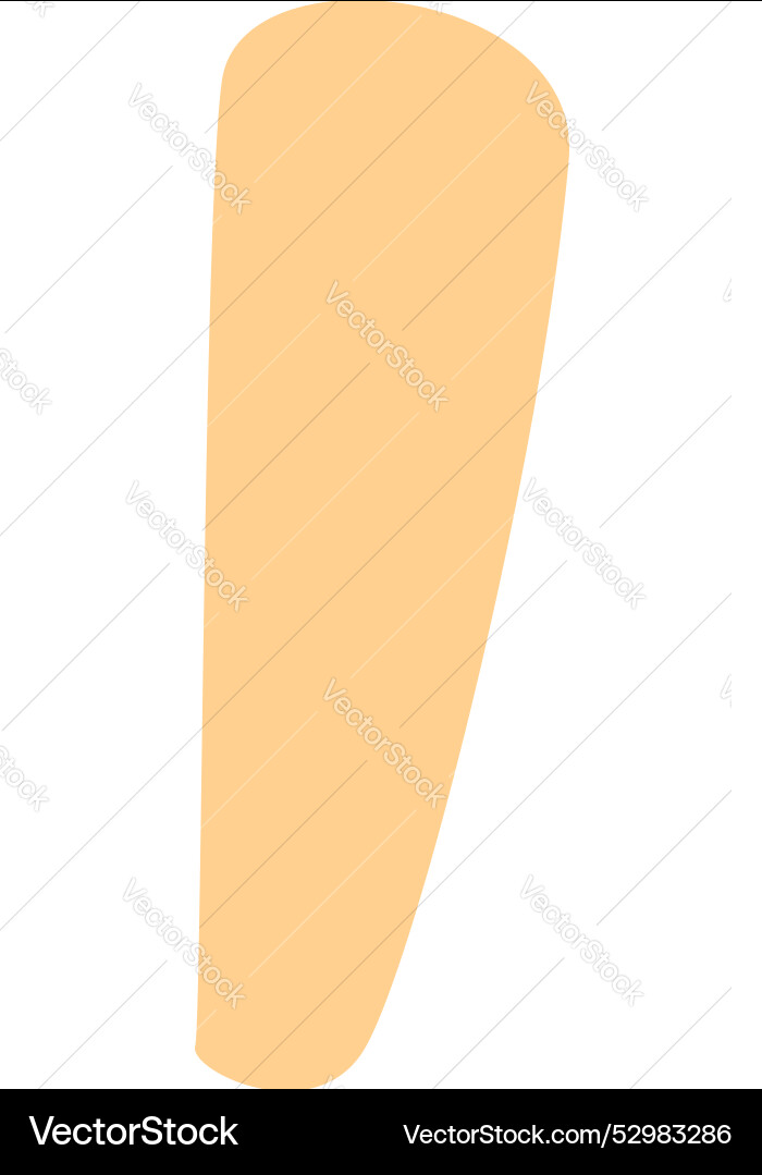 Pastel orange paint brush stroke exclamation mark Vector Image