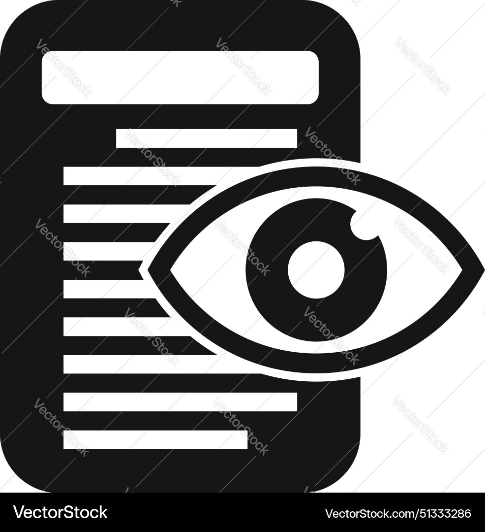 Privacy policy concept icon with eye Royalty Free Vector