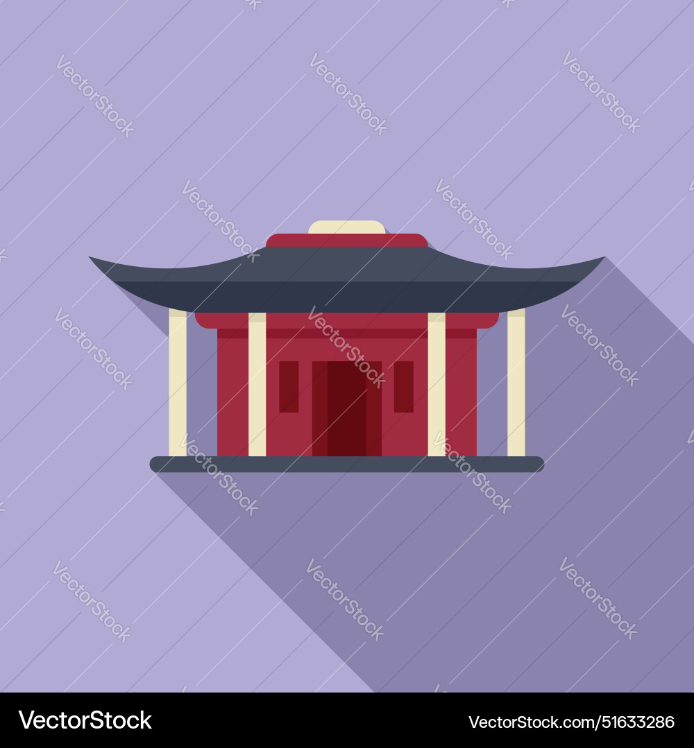 Traditional asian pagoda building standing Vector Image