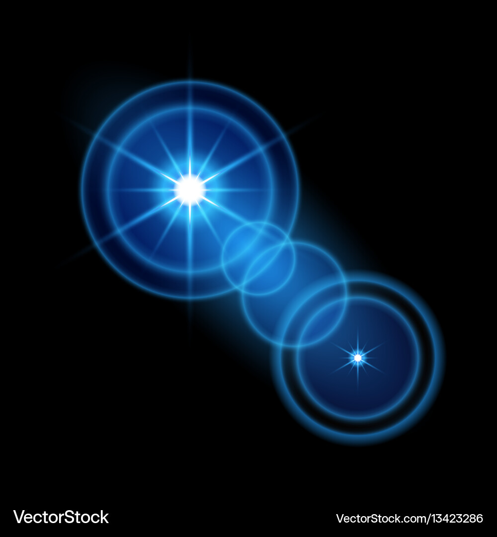 Transparentes Sonnenlicht Speziallinsen-Flack Vektorbild