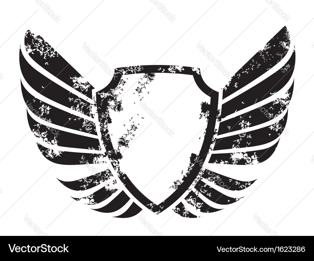 Winged crest Royalty Free Vector Image - VectorStock