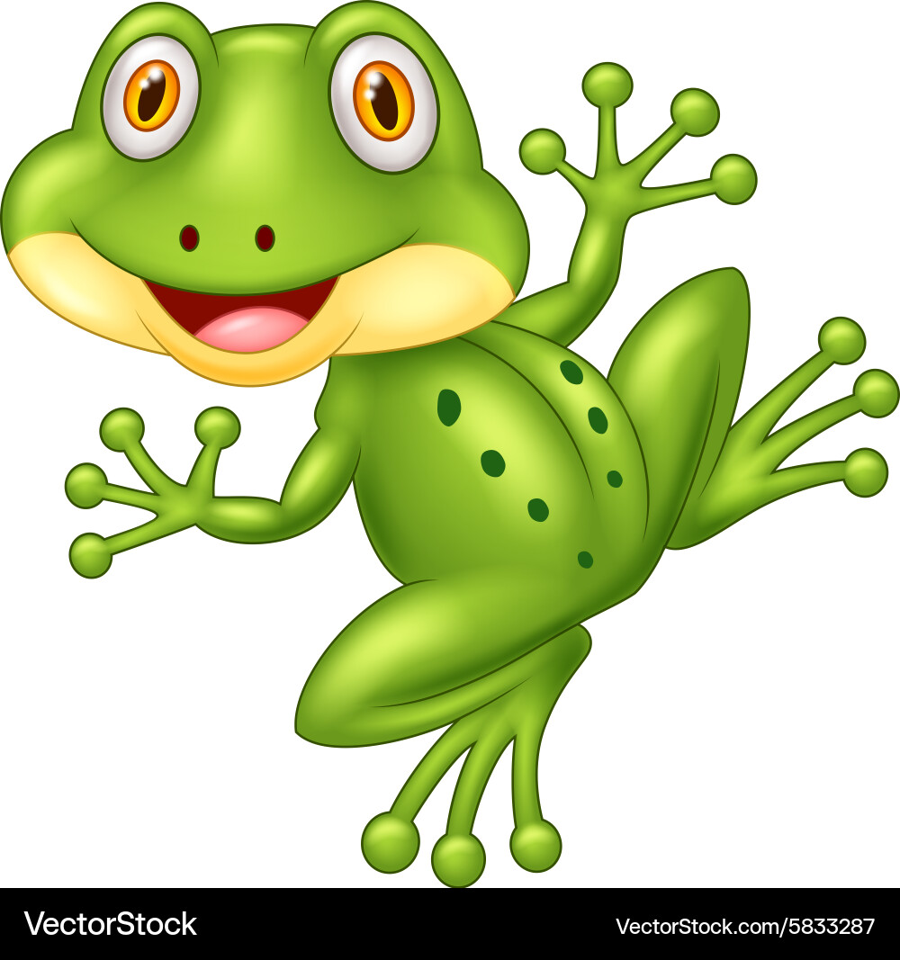 Cartoon cute frog Royalty Free Vector Image - VectorStock