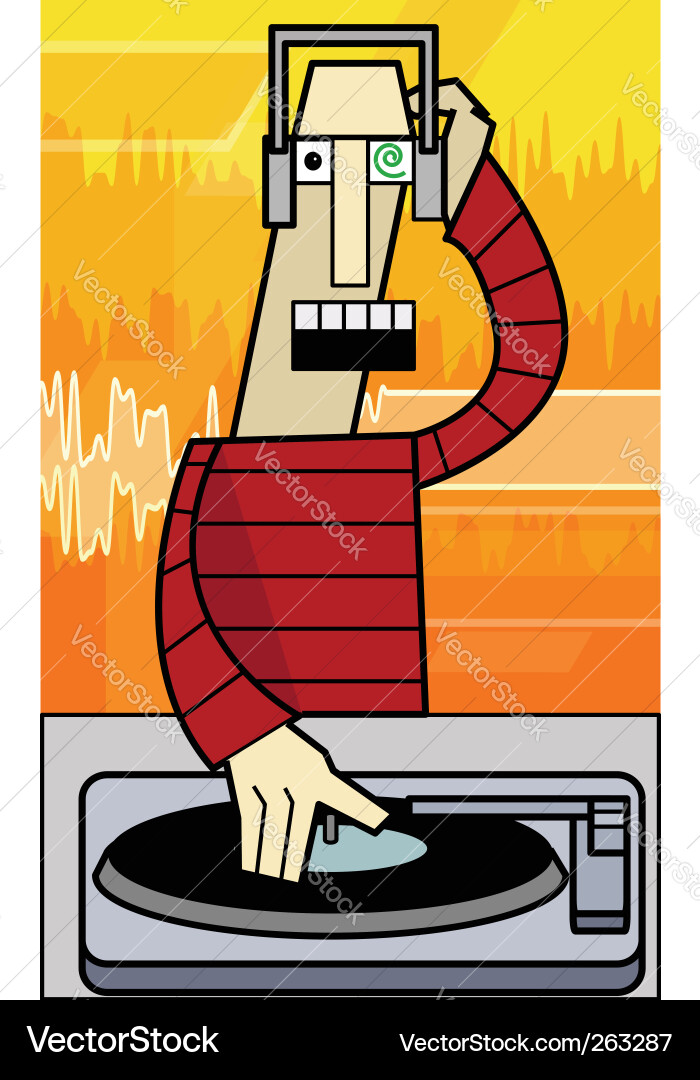 Funky dj Royalty Free Vector Image - VectorStock